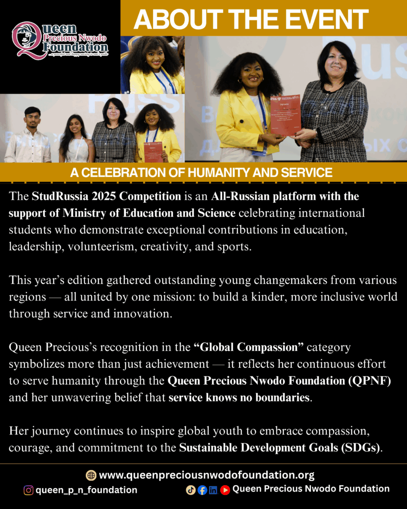 Queen Precious Nwodo Wins “Kindness Without Borders” Award at ...